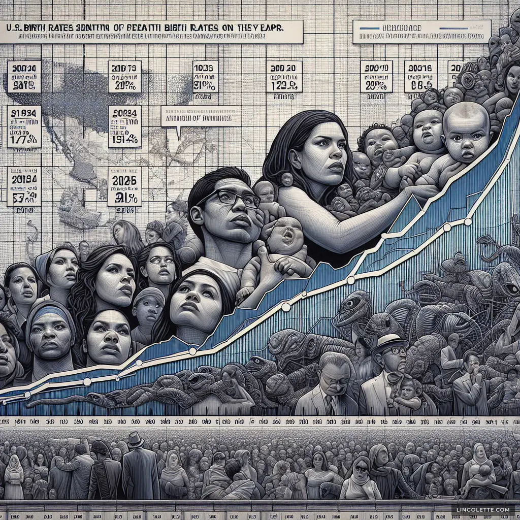 U.S.birth rates slightly rise in 2024, mainly… | Lingolette